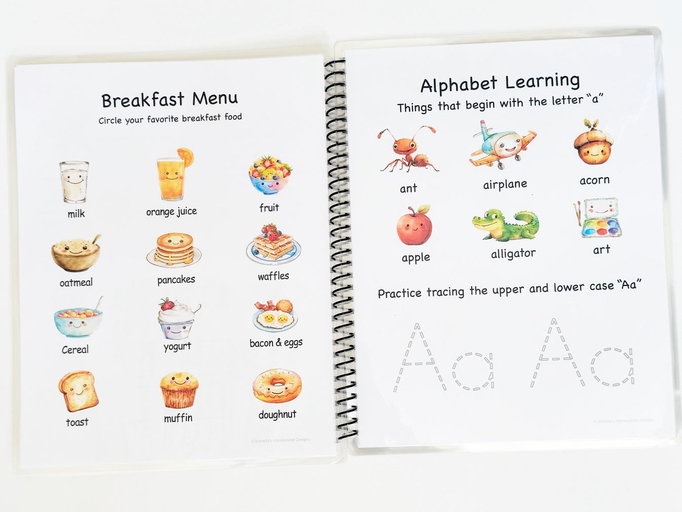 Toddler Learning Book with 22 Activity Pages – Isabella's Homeschool ...
