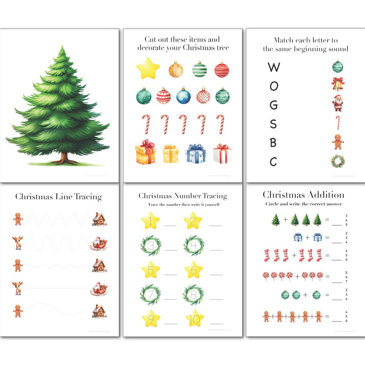 Christmas Activity Pages|Christmas Morning Menu Pages|Homeschool Morni ...