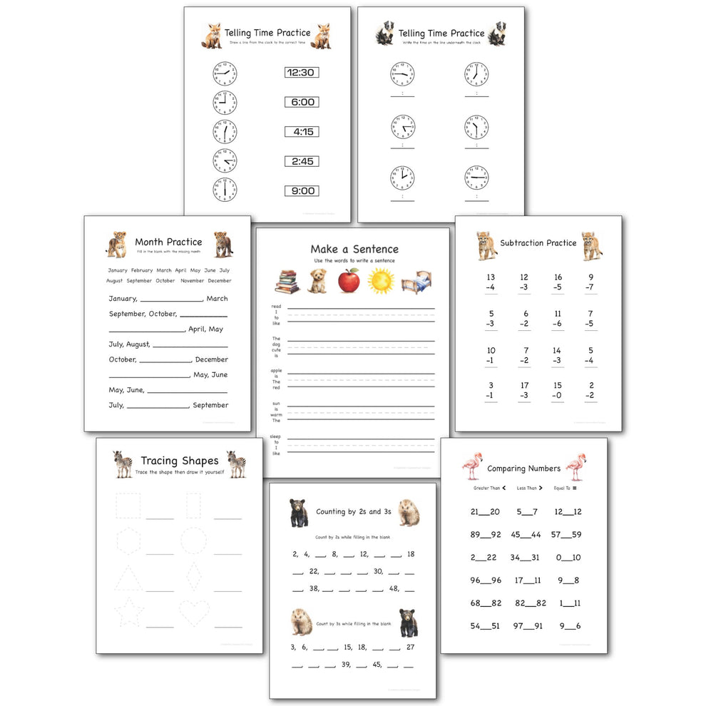 1st grade morning menu printable including 22 educational activities ...